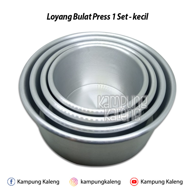 Loyang Bulat Press Kecil – 1 Set | Kampung Kaleng